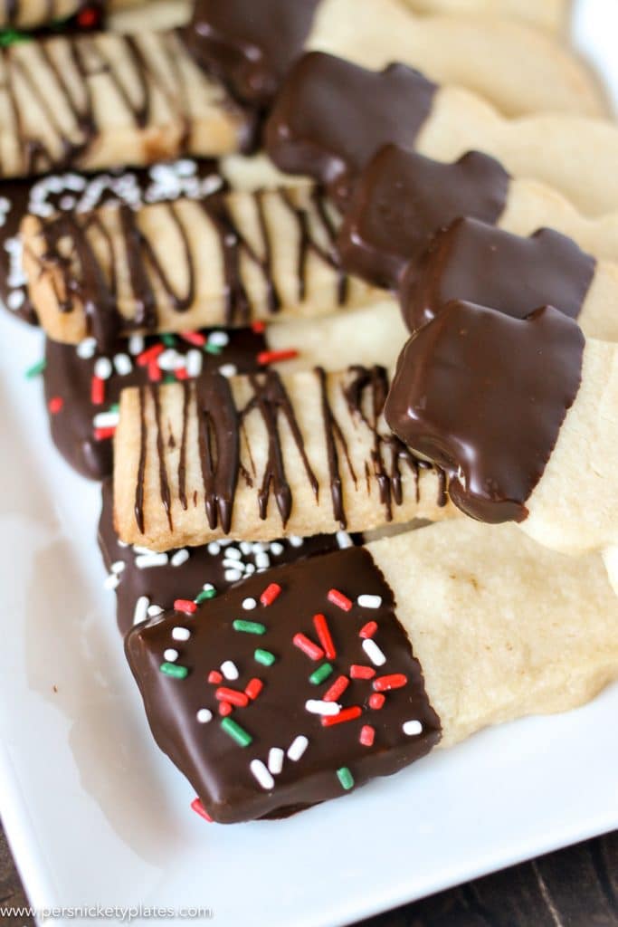Chocolate Dipped Shortbread Cookies