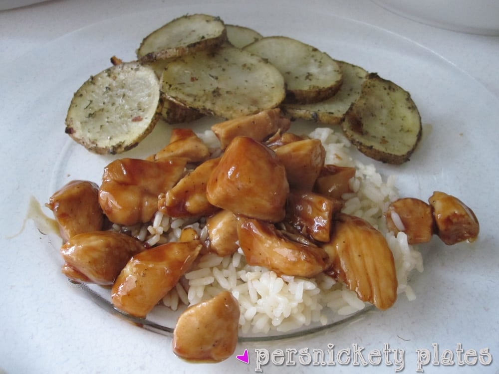 Bourbon Chicken with Roasted Potatoes