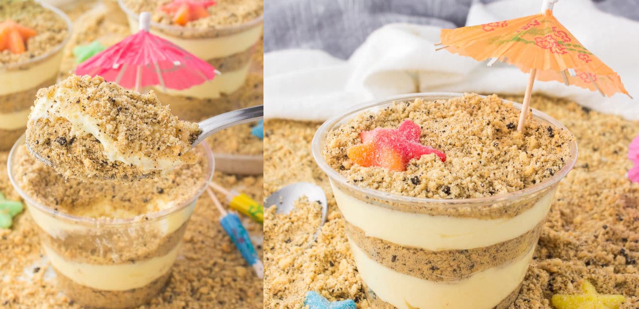 Golden Oreo Sand Pudding (easy summer dessert cups)
