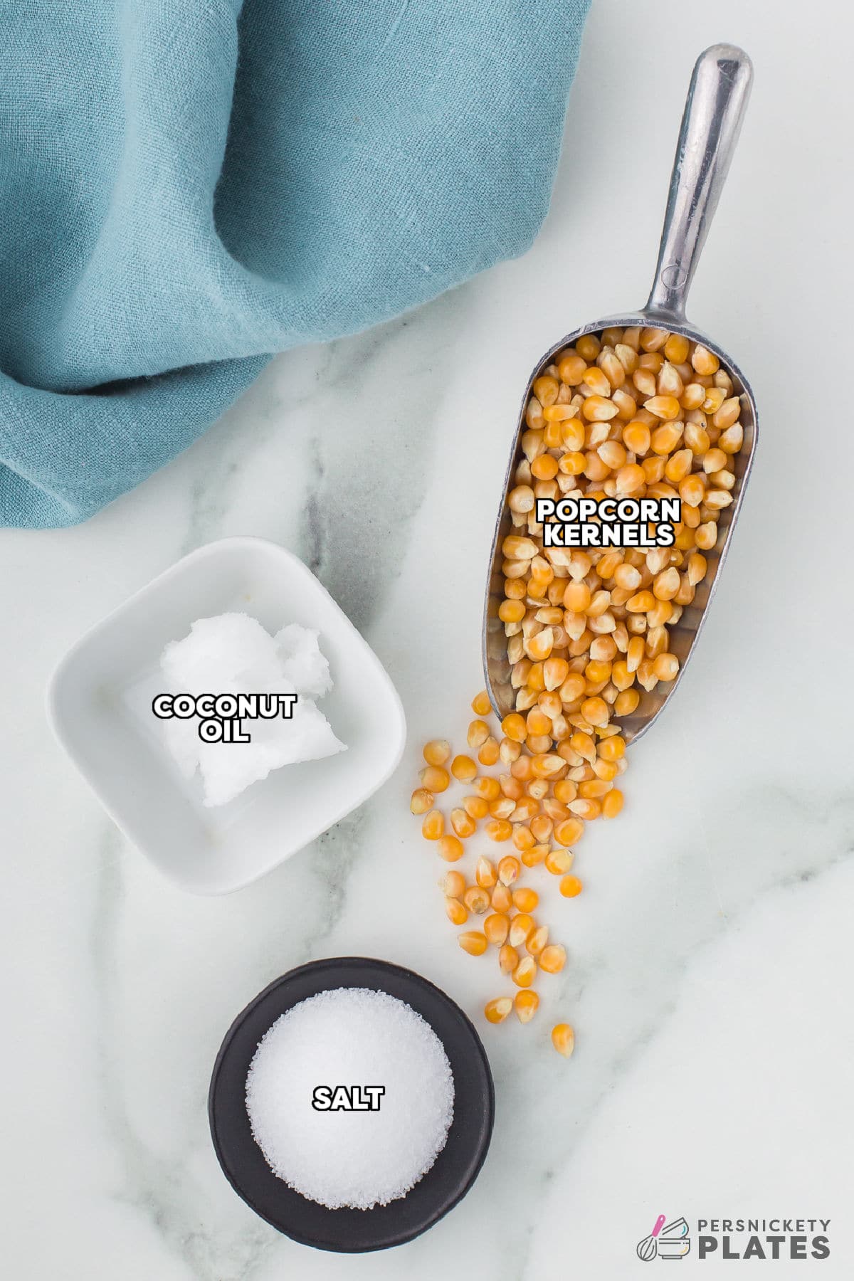 Coconut Oil Popcorn - just two ingredients!