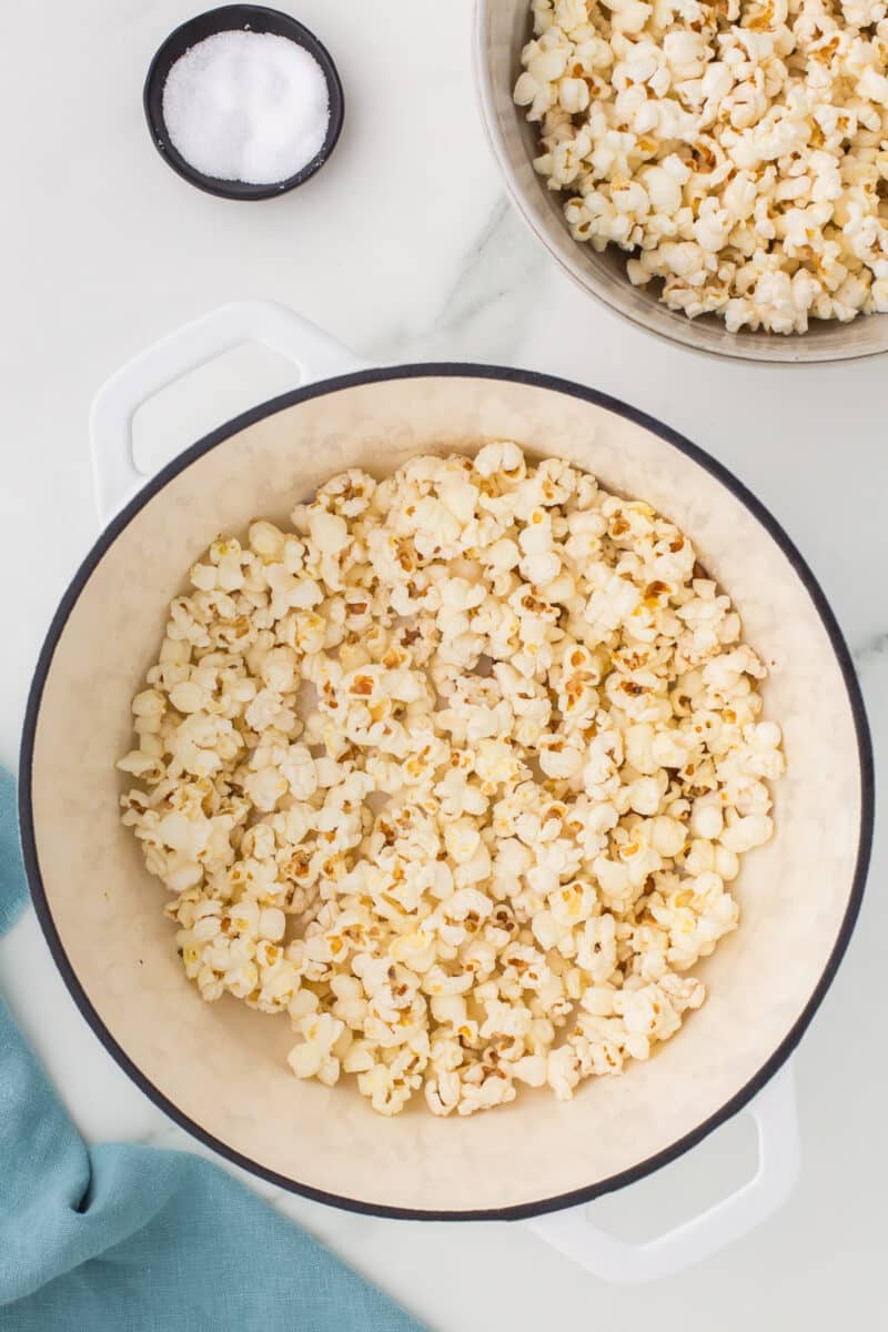 Coconut Oil Popcorn - just two ingredients!
