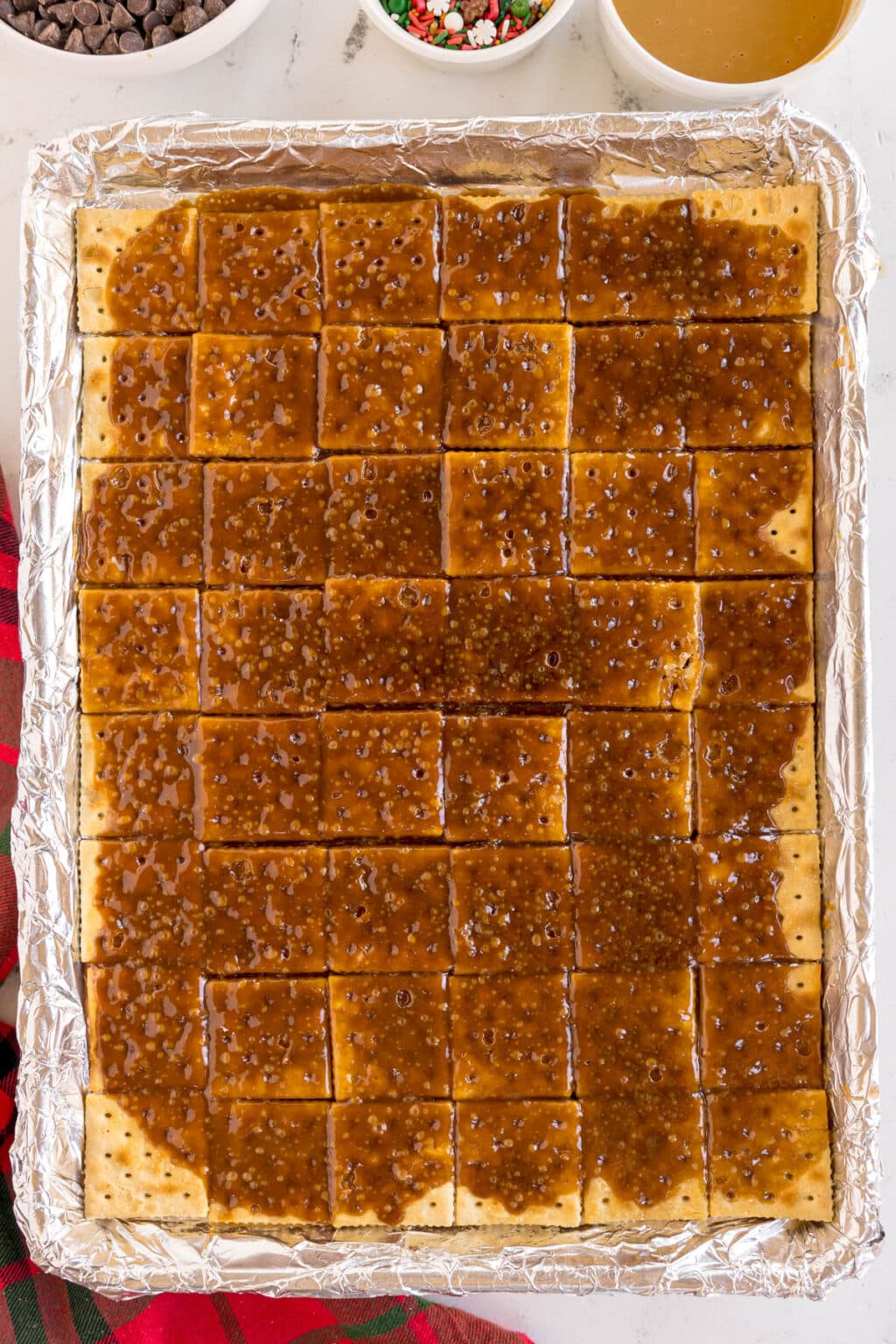 Peanut Butter Christmas Crack - Chocolate Saltine Toffee