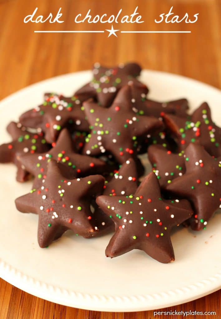 Dark Chocolate Stars - Shortbread Cookie Recipe