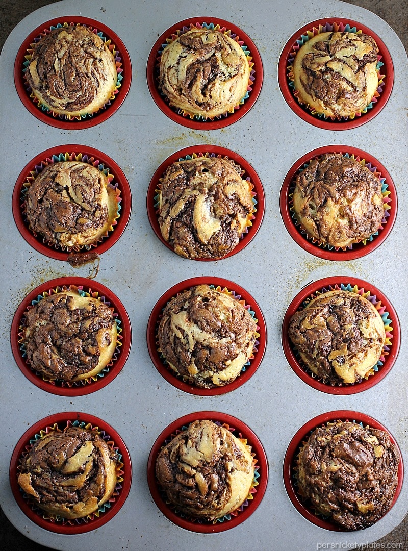 Nutella Swirl Muffins