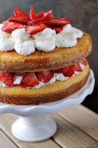 Easy Strawberry Shortcake Cake (made with cake mix!)