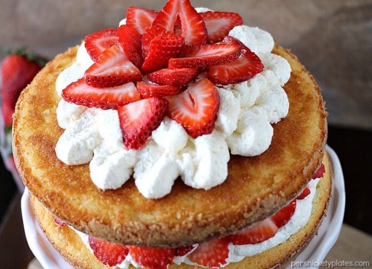 Easy Strawberry Shortcake Cake (made with cake mix!)