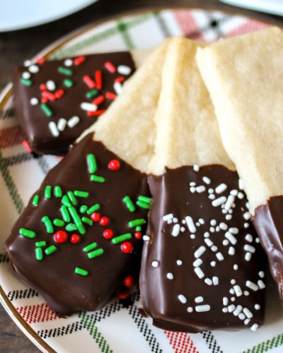 Chocolate Dipped Shortbread Cookies