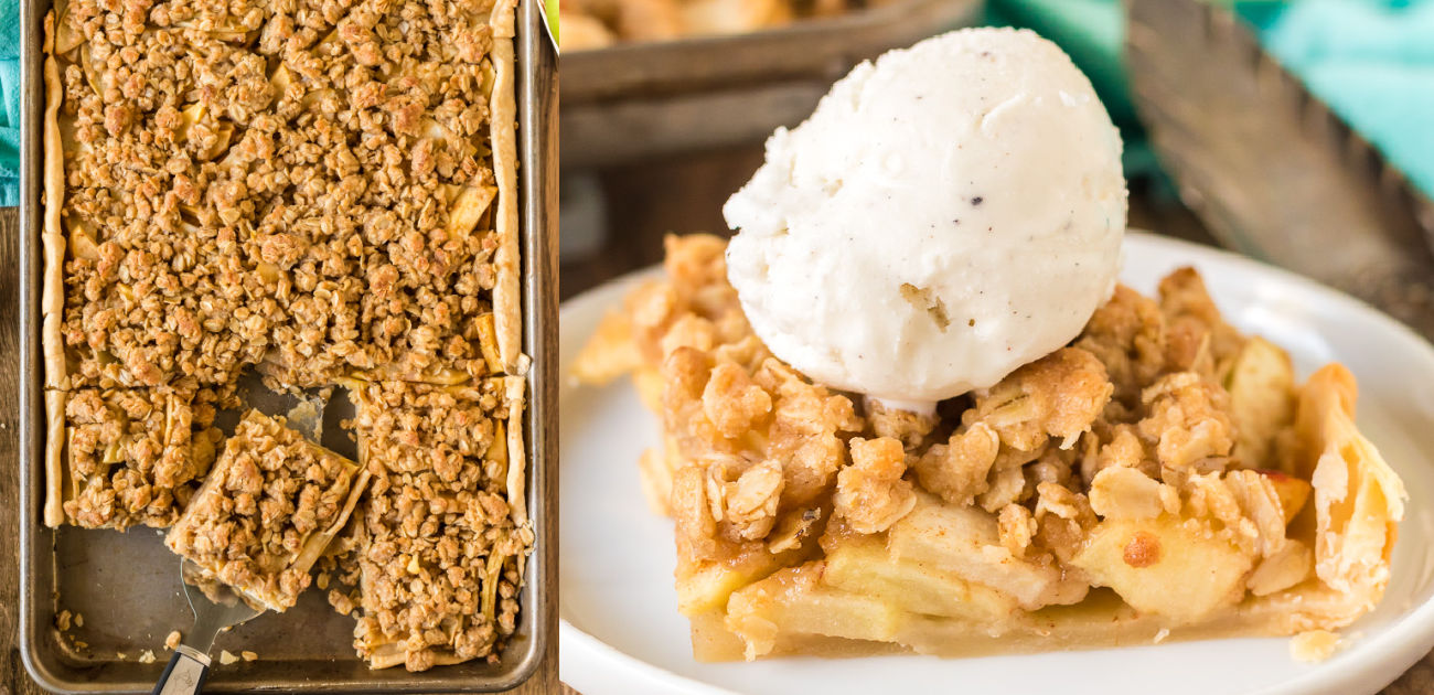 Sheet Pan Apple Slab Pie with Oat Crumb Topping