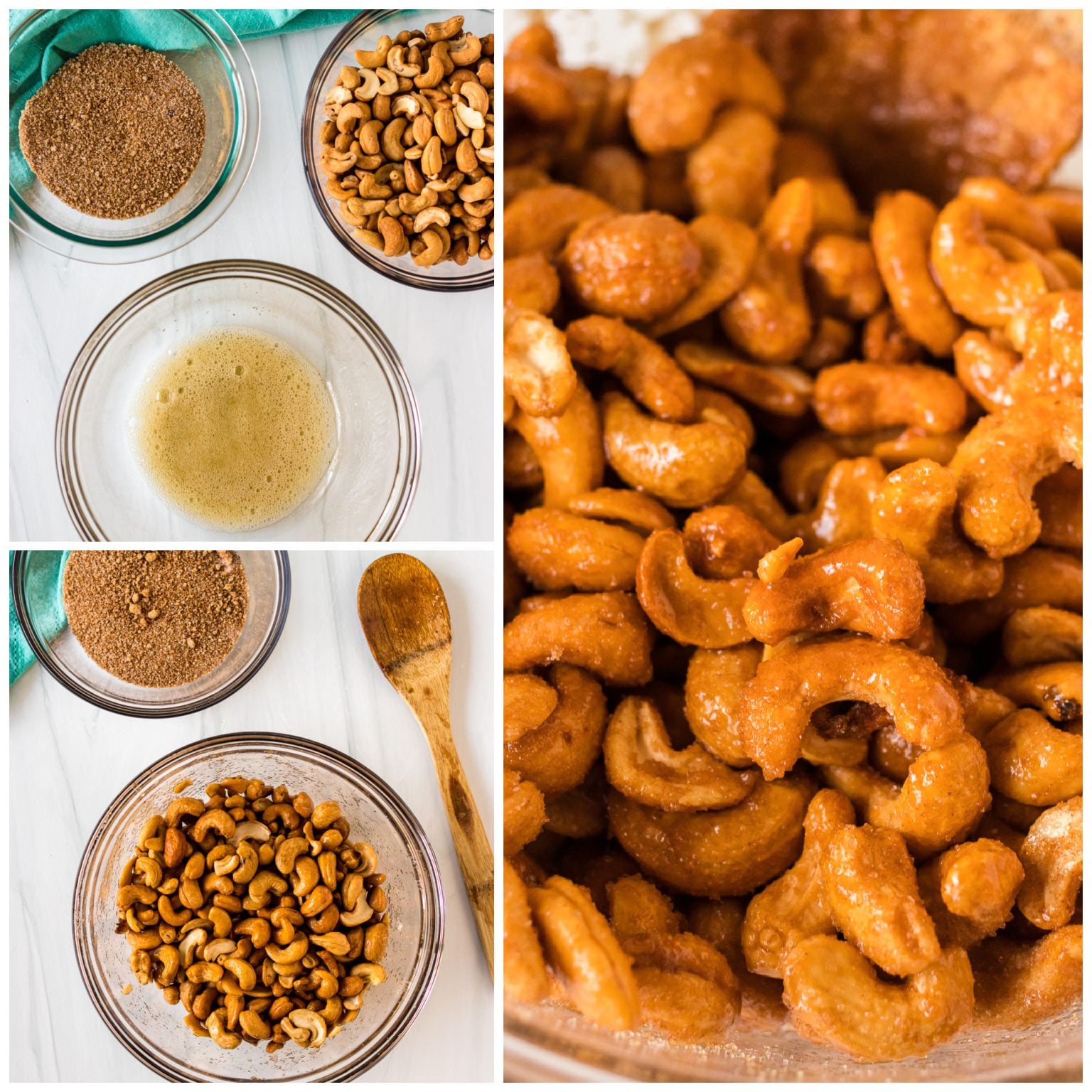 Cinnamon Sugar Candied Cashews