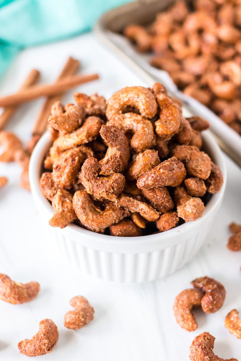 Cinnamon Sugar Candied Cashews