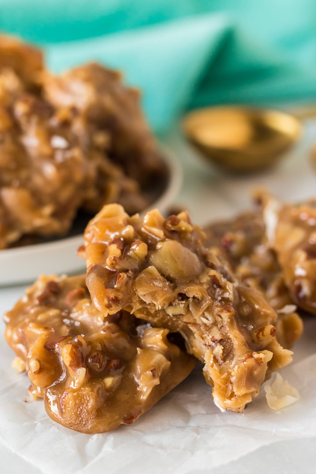 No Bake Praline Pecan Cookies