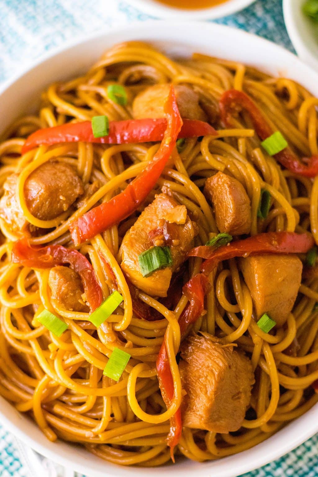 Slow Cooker Honey Garlic Chicken & Noodles