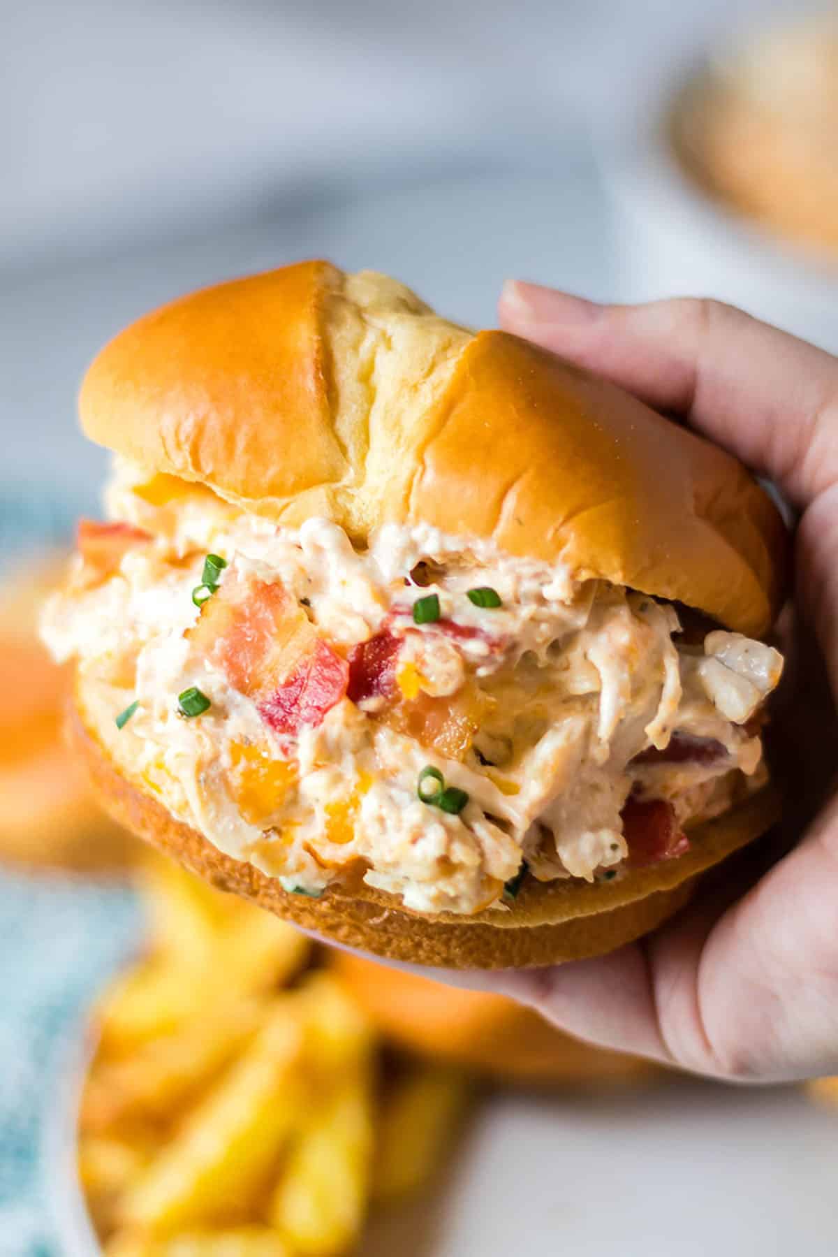 Slow Cooker Chicken Bacon Ranch Sandwiches (AKA Crack Chicken)