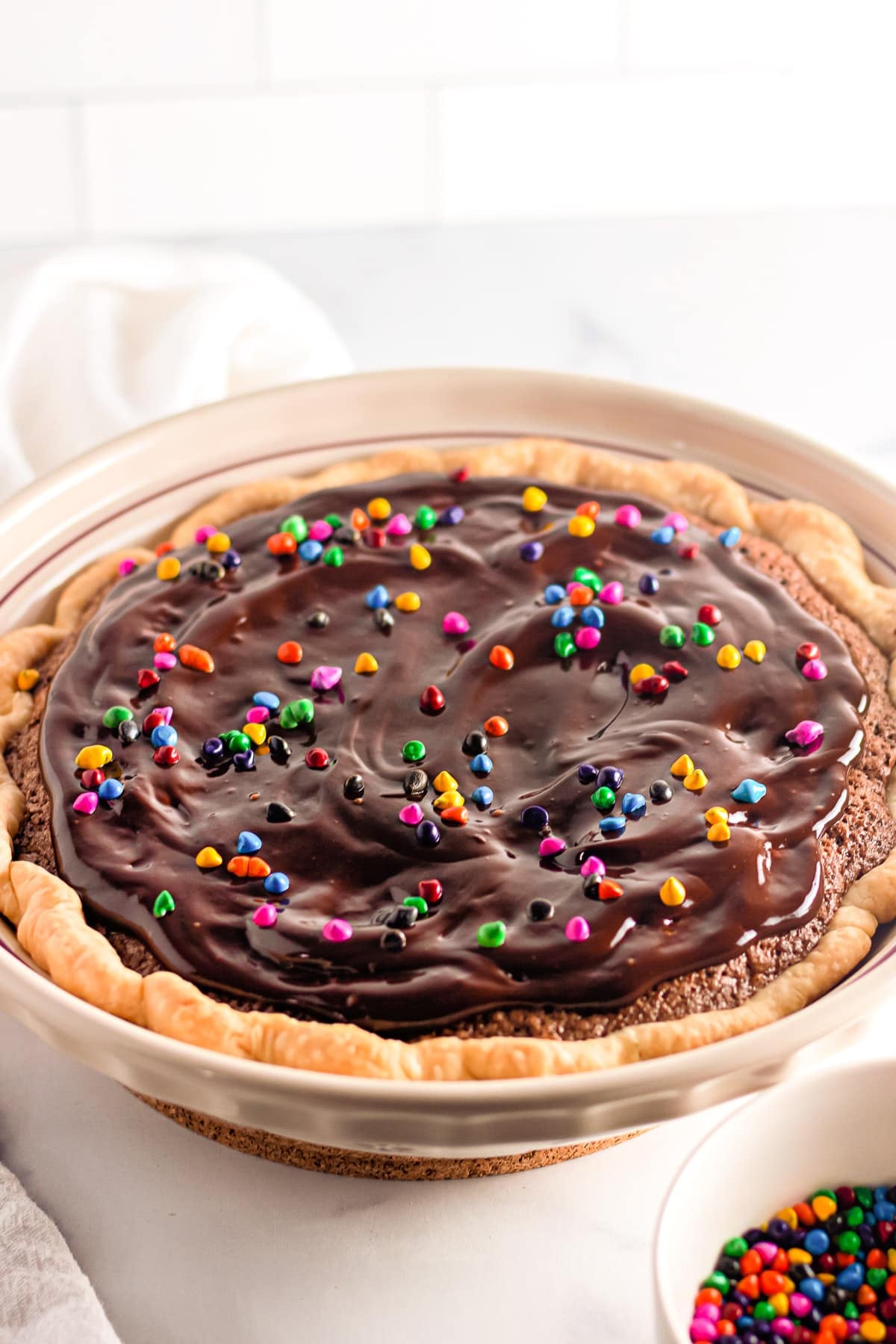 Fudgy Chocolate Cosmic Brownie Pie