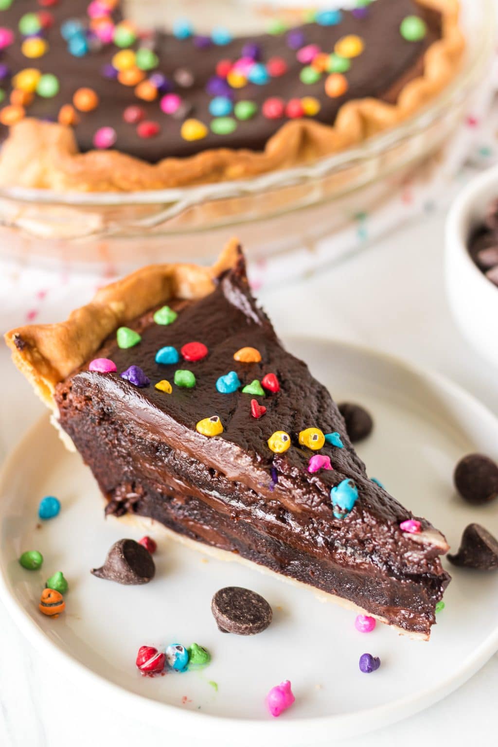 Fudgy Chocolate Cosmic Brownie Pie