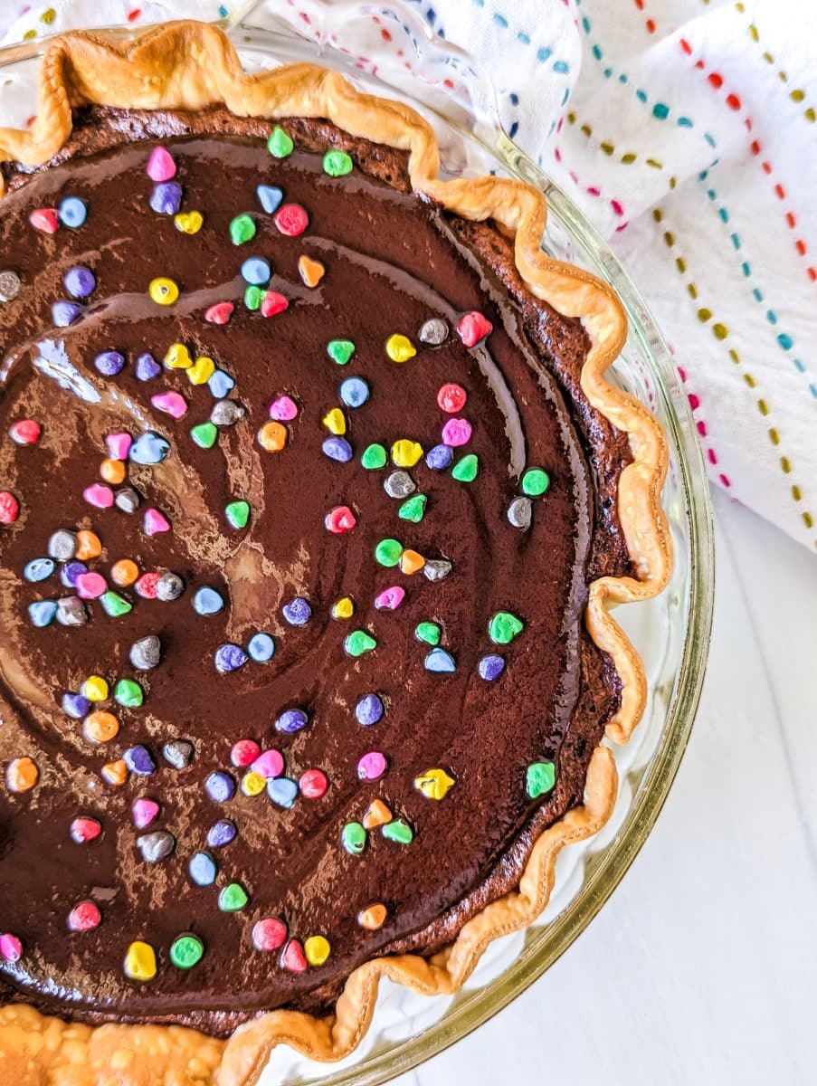 Fudgy Chocolate Cosmic Brownie Pie