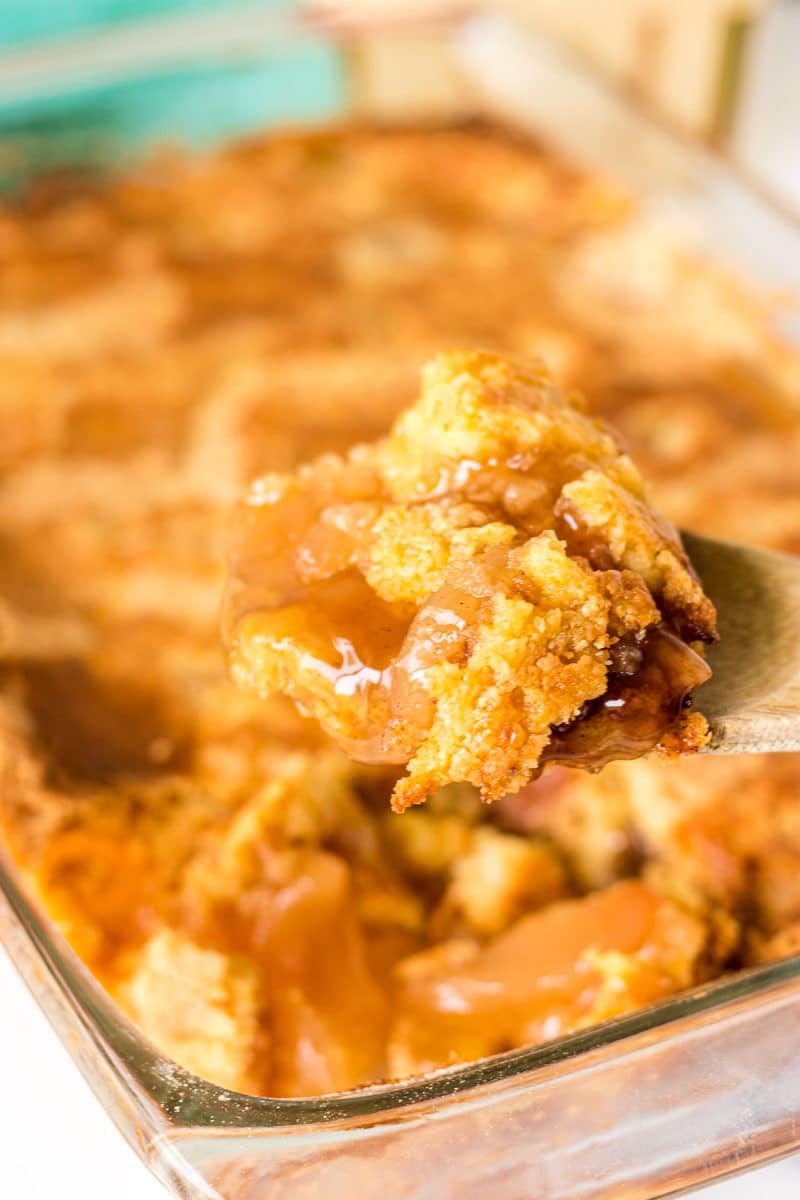 Easy Apple Pie Dump Cake - 4 ingredients!