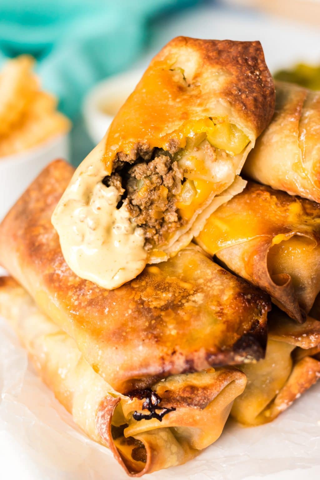 Big Mac Egg Rolls - air fryer recipe