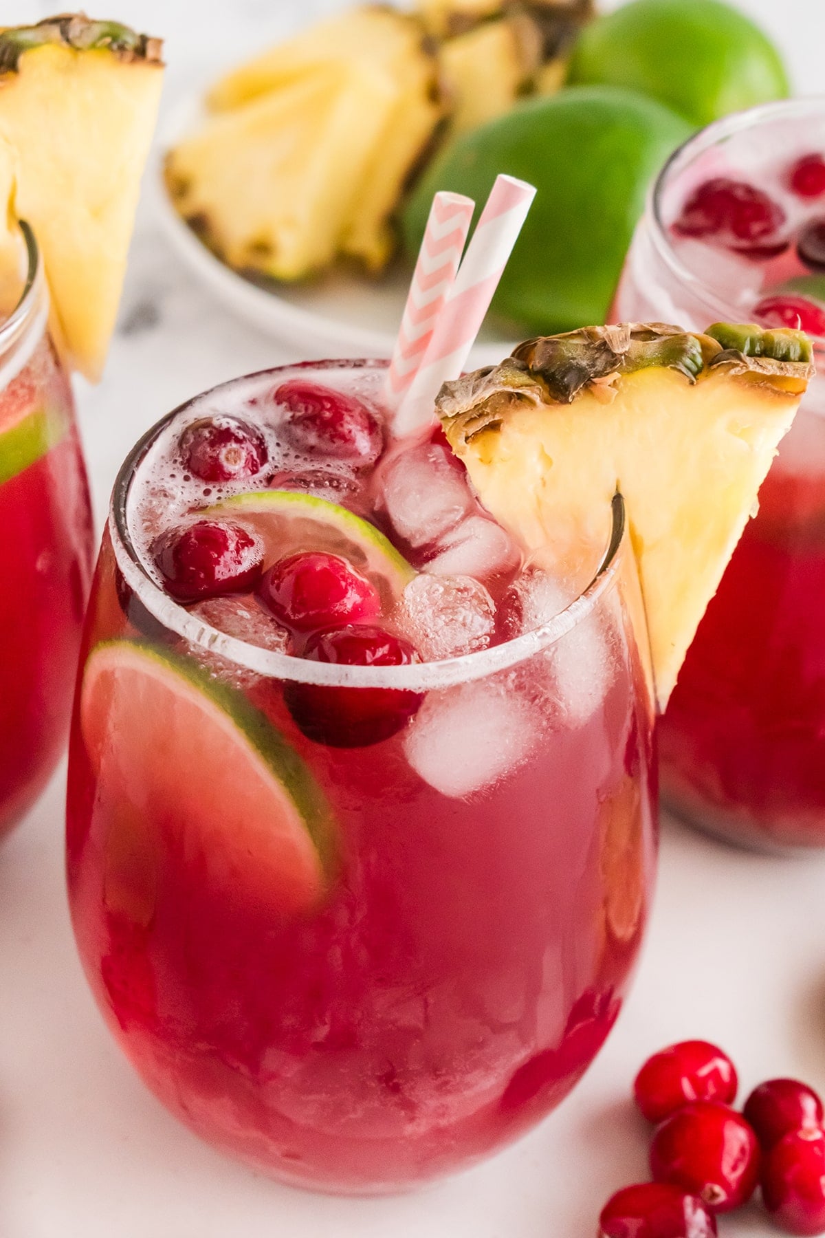 Easy Sparkling Cranberry Pineapple Punch