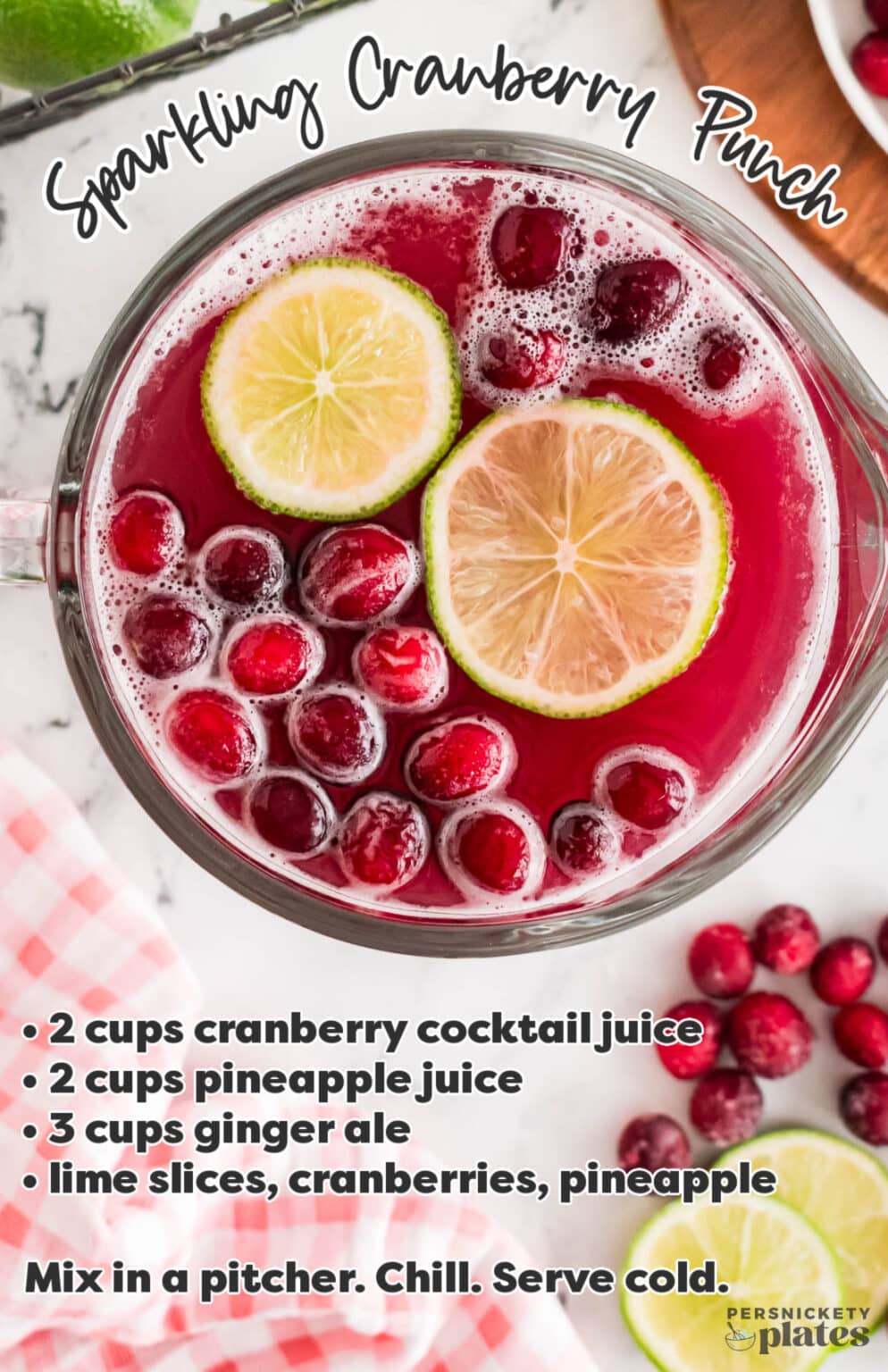 Easy Sparkling Cranberry Pineapple Punch