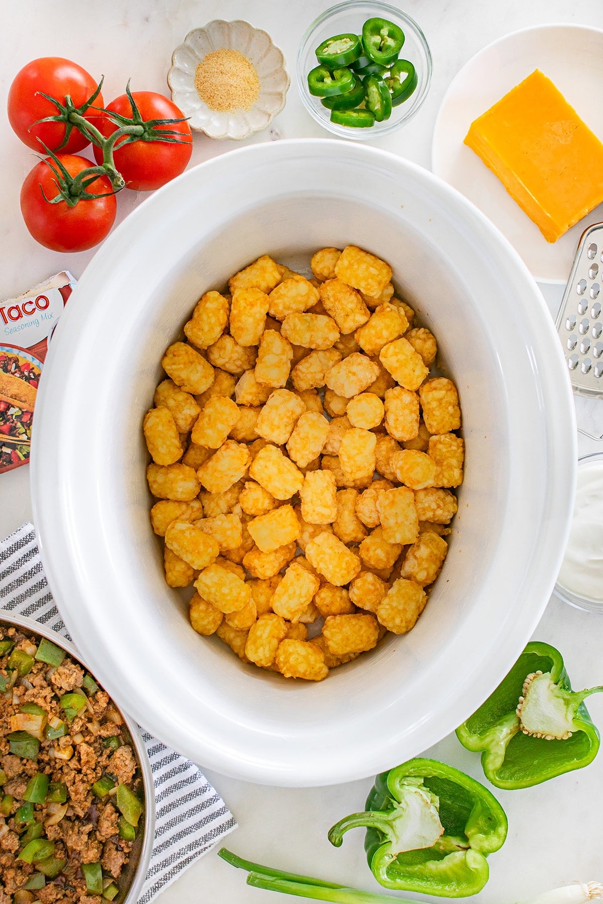 John Wayne Casserole with Tater Tots - Slow Cooker version